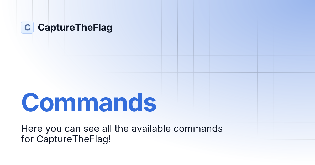 Commands | CaptureTheFlag
